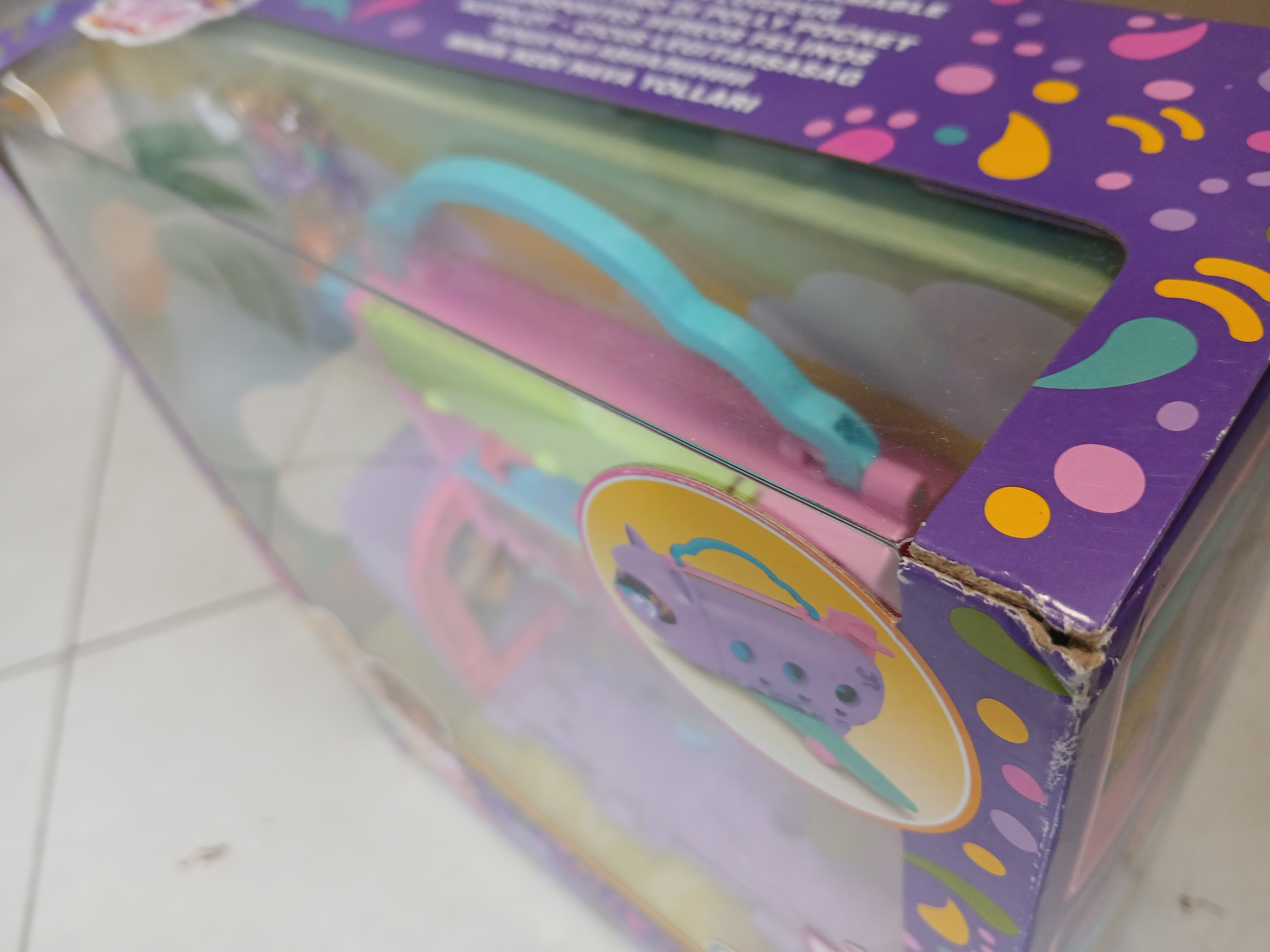 Polly Pocket Kotolot Zestaw Samolot + 2 Lalki i Akcesoria HWP19 uszkodzone opakowanie